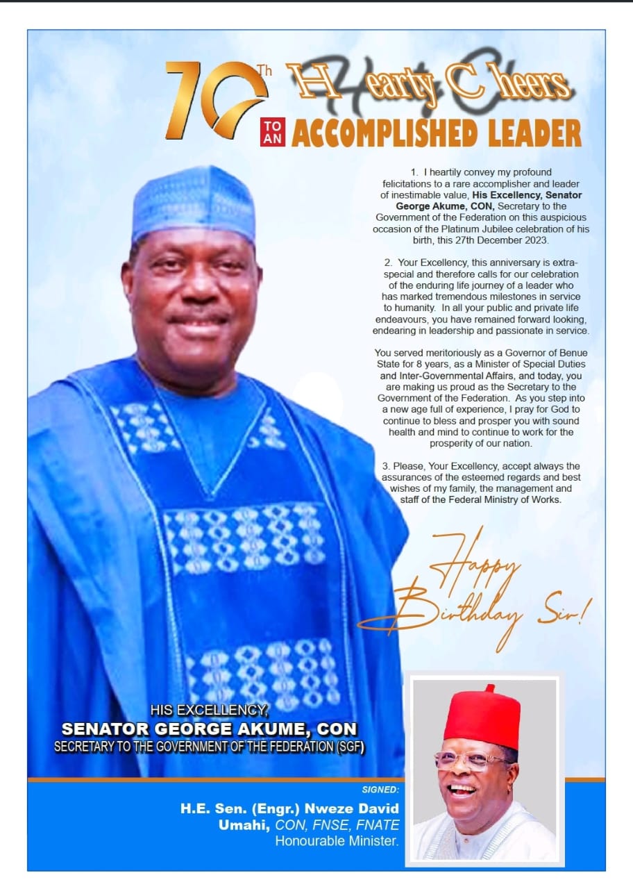 7O Hearty Cheers to an Accomplished Leader, Senator Akume